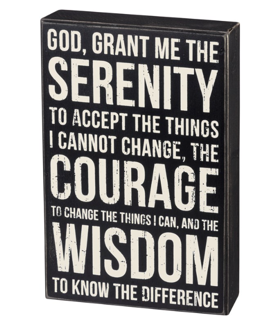 Serenity Prayer Box Sign – Mildred and Mable's