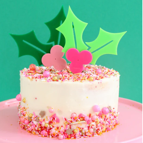 Holly and Berry Acrylic Christmas Cake Toppers – Mildred and Mable's